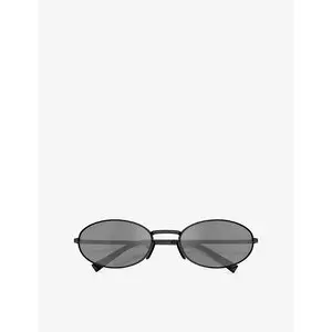 Prada Oval Steel Sunglasses - Black