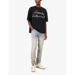 Amiri Hollywood Logo-embroidered Cotton T-shirt