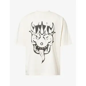 ADIDAS Y-3 Graphic-print Short-sleeve Cotton T-shirt - White
