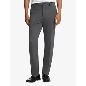 BOSS Tapered-leg Slim-fit Cotton-blend Trousers