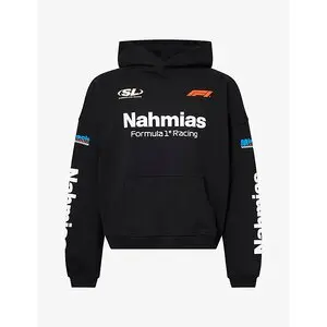 NAHMIAS F1 Brand-print Cotton Hoody - Black