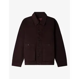Sandro Flared-fit Denim Worker Jacket - Chocolate