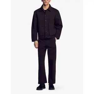 Sandro Flared-fit Denim Worker Jacket
