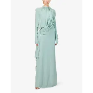 DEME Donna Draped Stretch-jersey Maxi Dress
