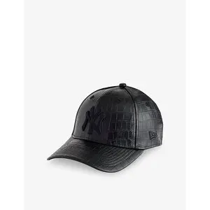 New Era 9forty New York Yankees Faux-leather Baseball Cap - Black