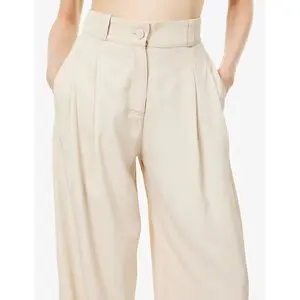 REBIRTH Wide-leg Mid-rise Woven Trousers