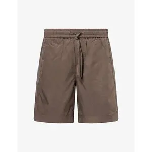 THE COUTURE CLUB Cupro Panelled Woven Shorts - Brown