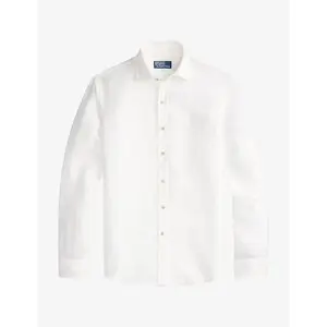 Polo Ralph Lauren Custom-fit Long-sleeve Linen Sport Shirt - Ceramic White