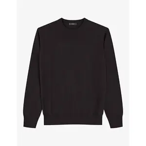 Boggi Milano Extrafine Merino-wool Jumper Xxl - Dark Brown
