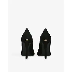 Valentino Garavani Révélé 105 Suede Peep-toe Pumps