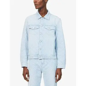 Casablanca Monogram-print Embroidered Denim Jacket