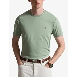 Polo Ralph Lauren Logo-embroidered Short-sleeve Cotton T-shirt - Light Green