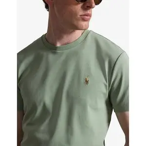 Polo Ralph Lauren Logo-embroidered Short-sleeve Cotton T-shirt - Light Green