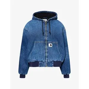 Carhartt Work In Progress Hooded Denim Jacket - Blue