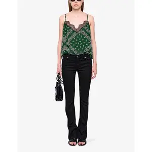 Zadig&Voltaire Cespa V-neck Graphic-print Silk Cami