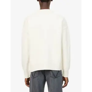 AMI Paris Logo-knit Wool Jumper