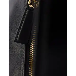 Prada Aimée Medium Leather Shoulder Bag - Black