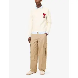 AMI Paris Baggy Fit Cotton Cargo Trousers