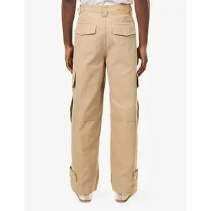 AMI Paris Baggy Fit Cotton Cargo Trousers