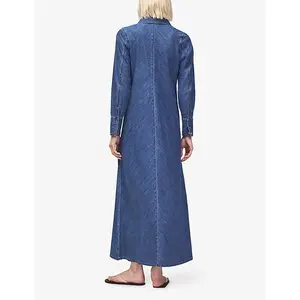 RO&ZO Denim Maxi Shirt Dress