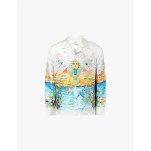 Casablanca Egypt Long-sleeve Printed Silk Shirt - Multi