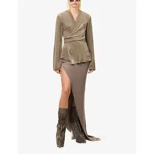 Rick Owens Laura Wrap Velvet Top