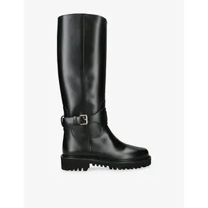 Valentino Garavani Vlogo Leather Knee-high Boots