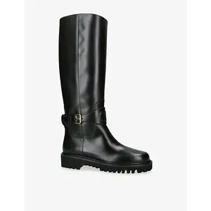Valentino Garavani Vlogo Leather Knee-high Boots