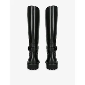 Valentino Garavani Vlogo Leather Knee-high Boots