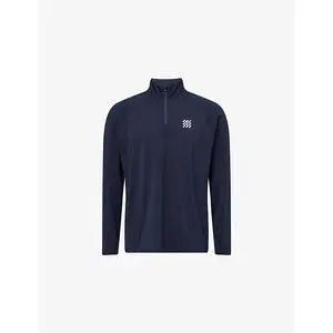 MANORS Quarter-zip Mid-layer Stretch-woven Top