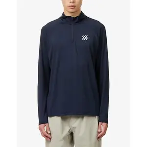 MANORS Quarter-zip Mid-layer Stretch-woven Top