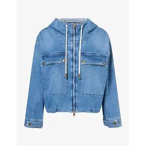 Moncler Ecrevisse Brand-badge Denim Jacket