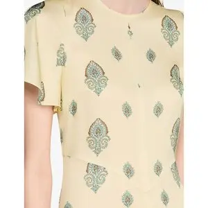 Sandro Paisley Print Maxi Dress - Light Yellow