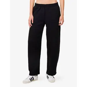 THE COUTURE CLUB Barrel-leg Cotton Jogging Bottoms - Black