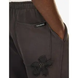 NAHMIAS Cotton Flower-embroidered Sweat Shorts
