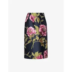 Carolina Herrera Floral Print Pencil Skirt