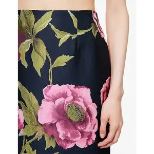 Carolina Herrera Floral Print Pencil Skirt
