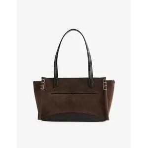 JW Anderson Elongated Loafer Cabas Suede Tote Bag - Brown