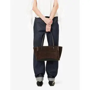 JW Anderson Suede Elongated Tote Bag - Brown