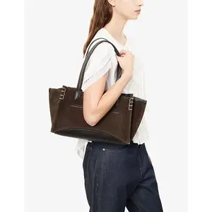 JW Anderson Suede Elongated Tote Bag - Brown