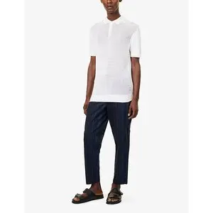 Orlebar Brown Burnham Tie-knit Silk And Cotton Polo Shirt