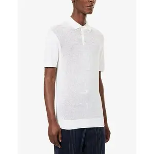 Orlebar Brown Burnham Tie-knit Silk And Cotton Polo Shirt