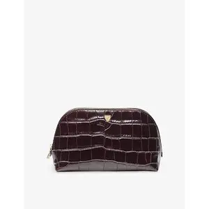 ASPINAL OF LONDON Classic Small Leather Cosmetic Case - Amazonbrown