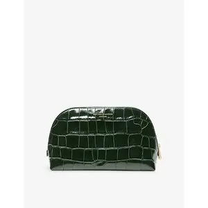 ASPINAL OF LONDON Classic Small Leather Cosmetic Case - Evergreen