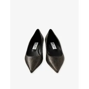 JIMMY CHOO Amelia 35 Crackled Leather Pumps