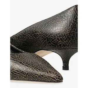 JIMMY CHOO Amelia 35 Crackled Leather Pumps