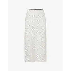 Hunza G Polka Dot Sheer Midi Skirt