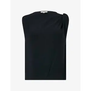 Vince Draped Shoulder Woven Top