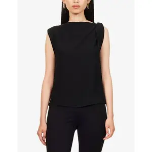 Vince Draped Shoulder Woven Top