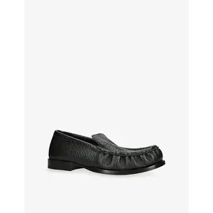 Dries Van Noten Round Toe Leather Loafers